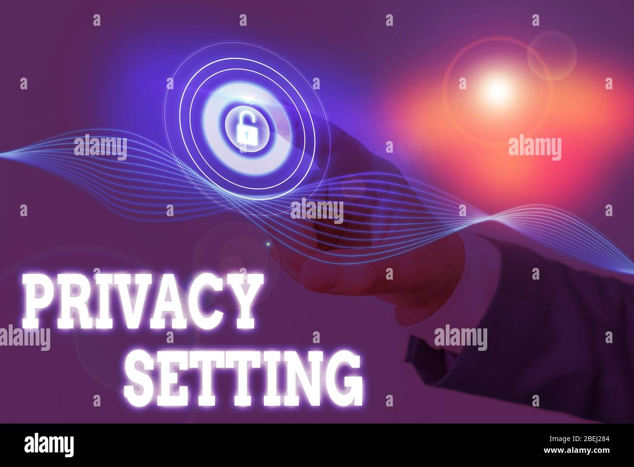 Writing note showing Privacy Setting. Business concept for limit the ...