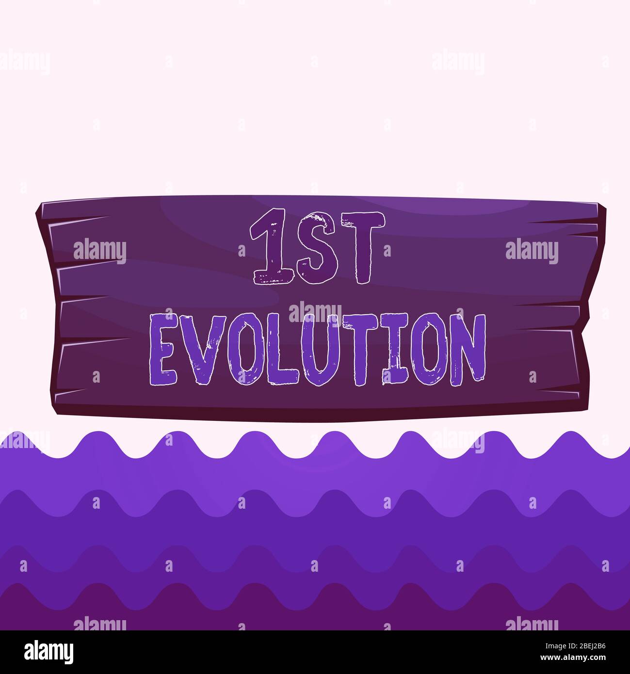 Conceptual hand writing showing 1St Evolution. Concept meaning Change ...