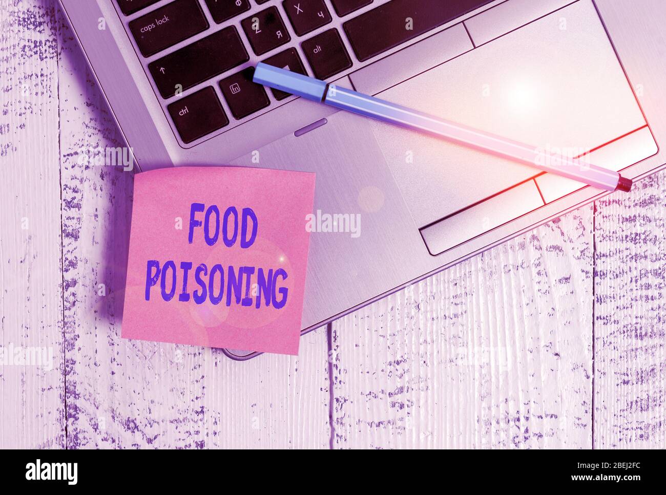 Handwriting text Food Poisoning. Conceptual photo the illness caused by ...