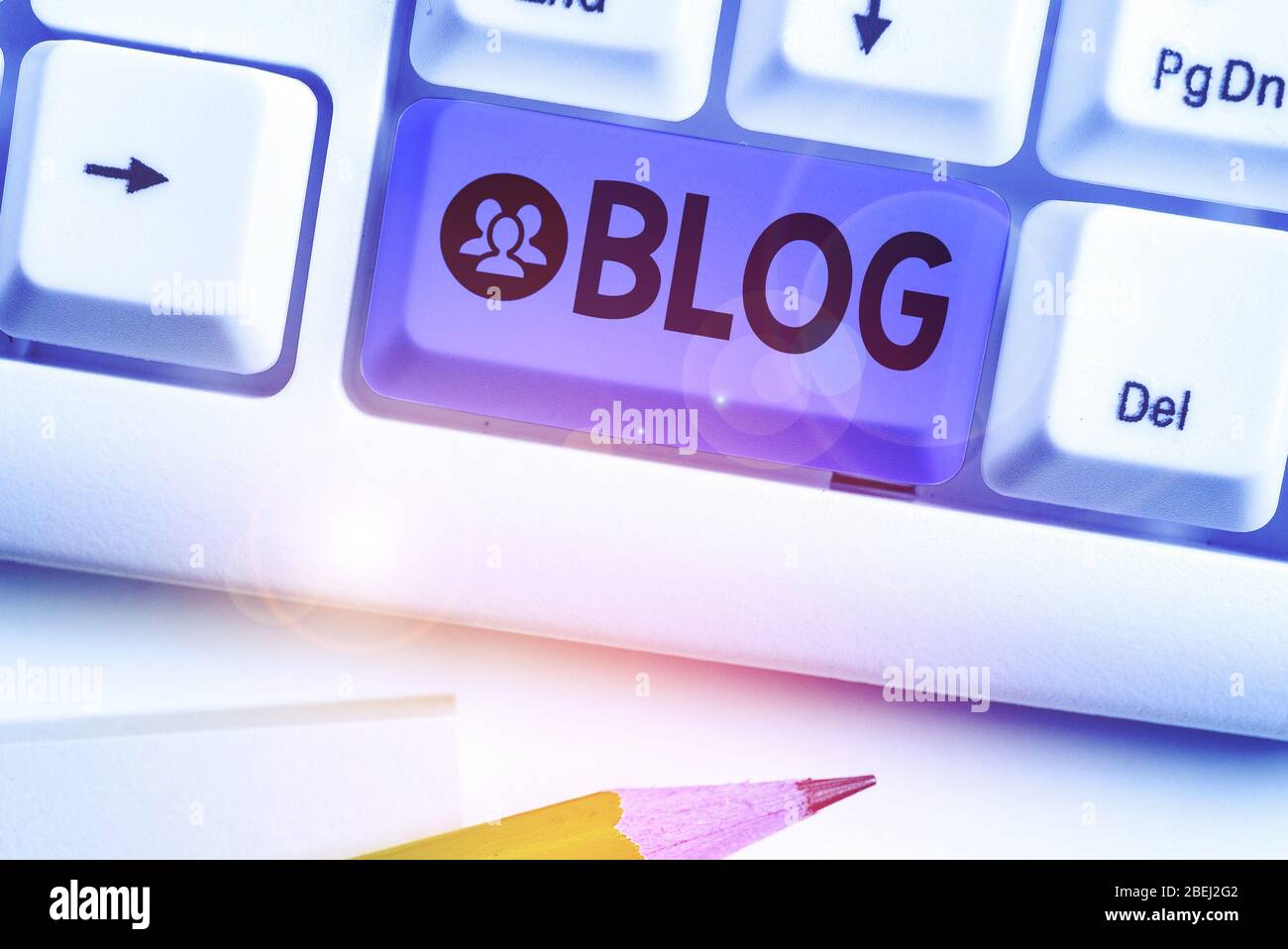 Word writing text Blogquestion. Business photo showcasing regularly updated website web page run ...