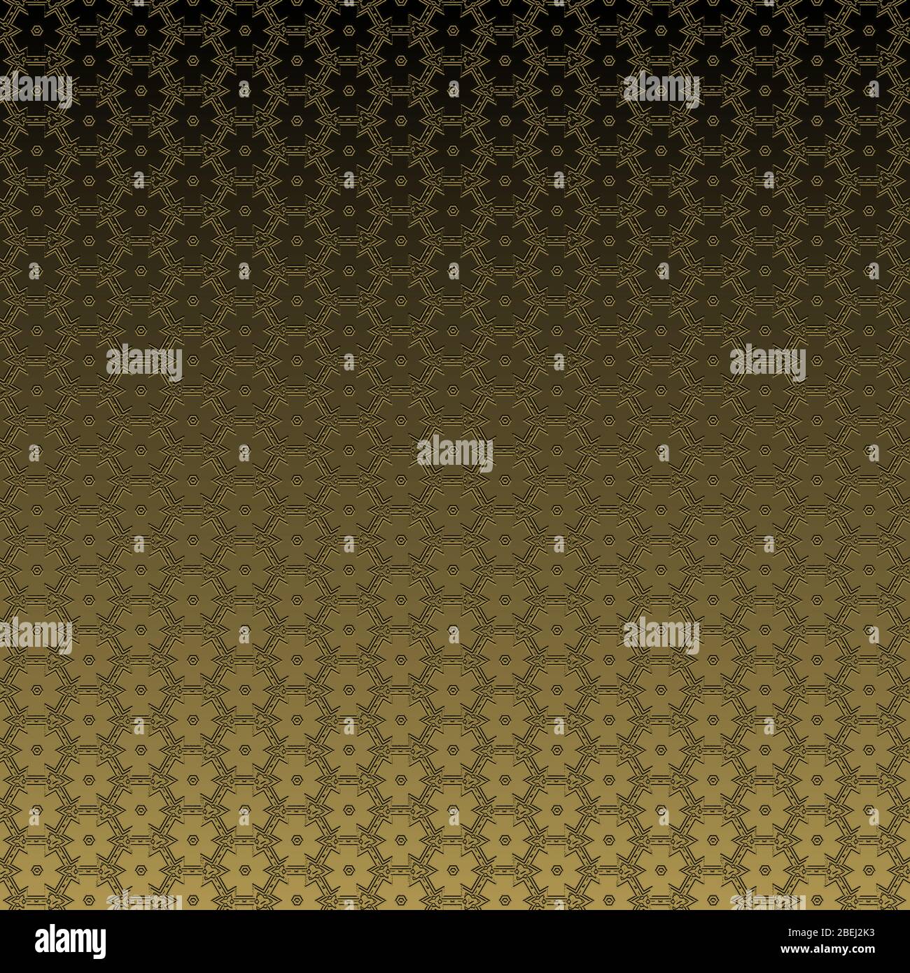 Gold pattern illustration, bas-relief effect with repeated geometric ...