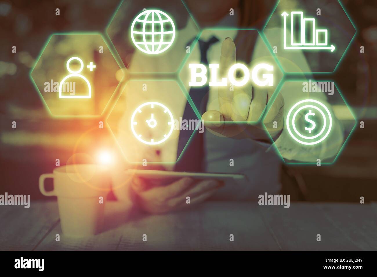 Handwriting text writing Blogquestion. Conceptual photo regularly updated website web page run ...