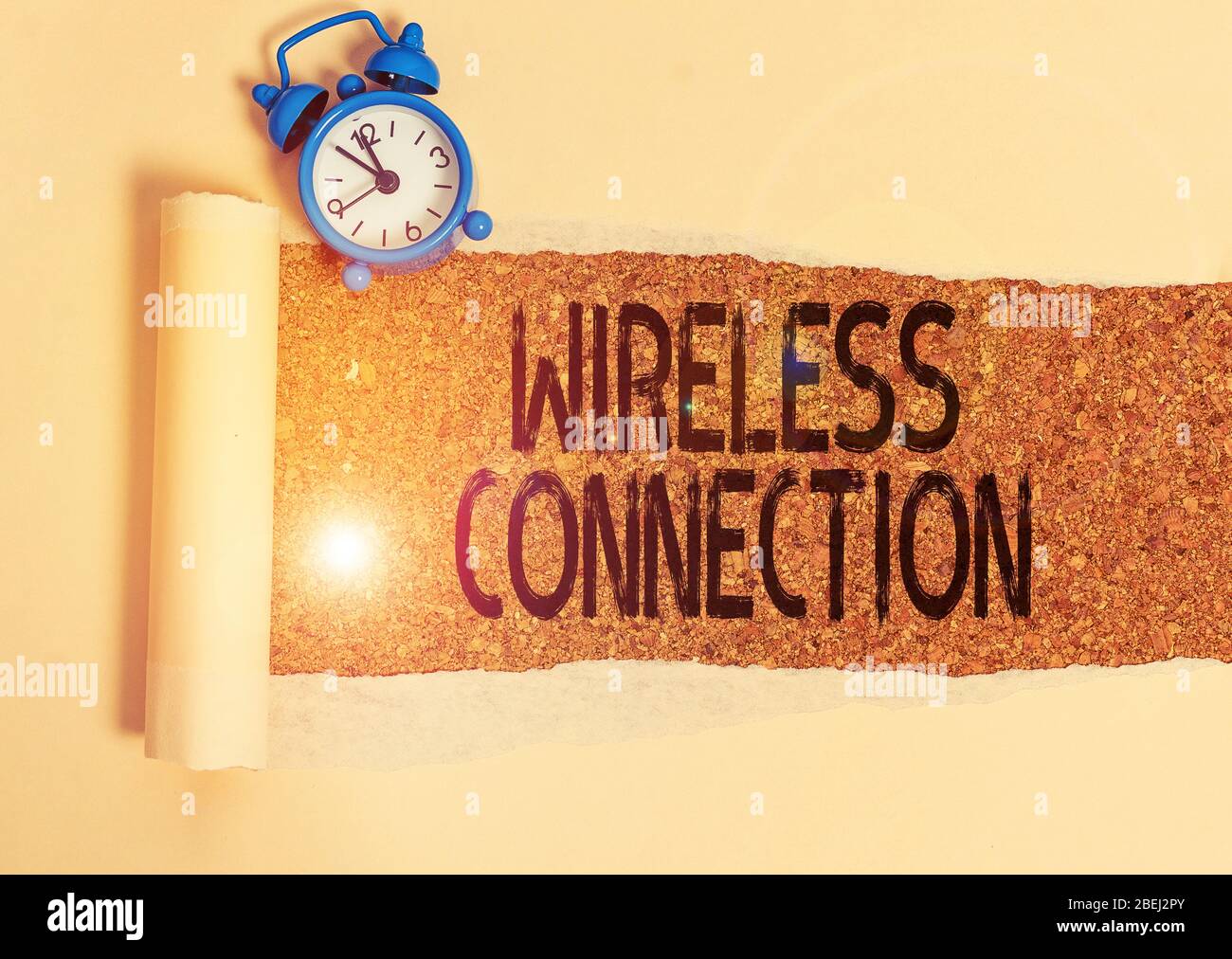 Writing note showing Wireless Connection. Business concept for there is ...