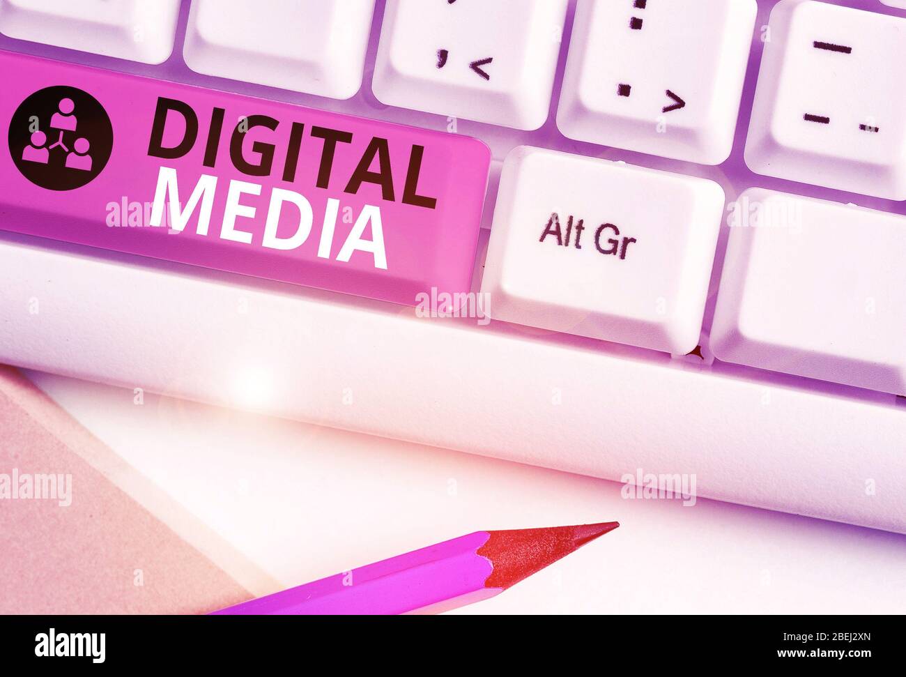 Word writing text Digital Media. Business photo showcasing digitized ...