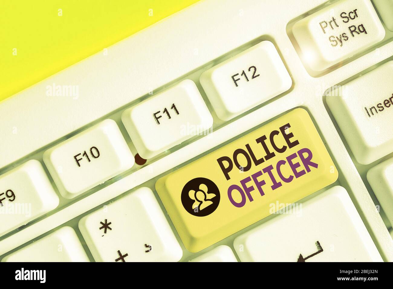 Handwriting text writing Police Officer. Conceptual photo a ...