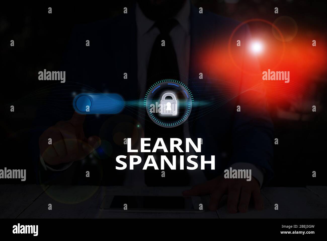 Text sign showing Learn Spanish. Business photo text gain or acquire ...