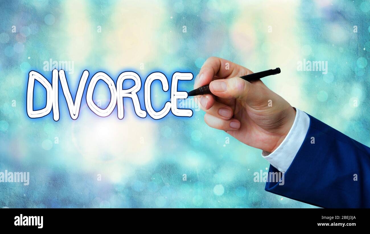 Writing Note Showing Divorce Business Concept For Legal Dissolution Of