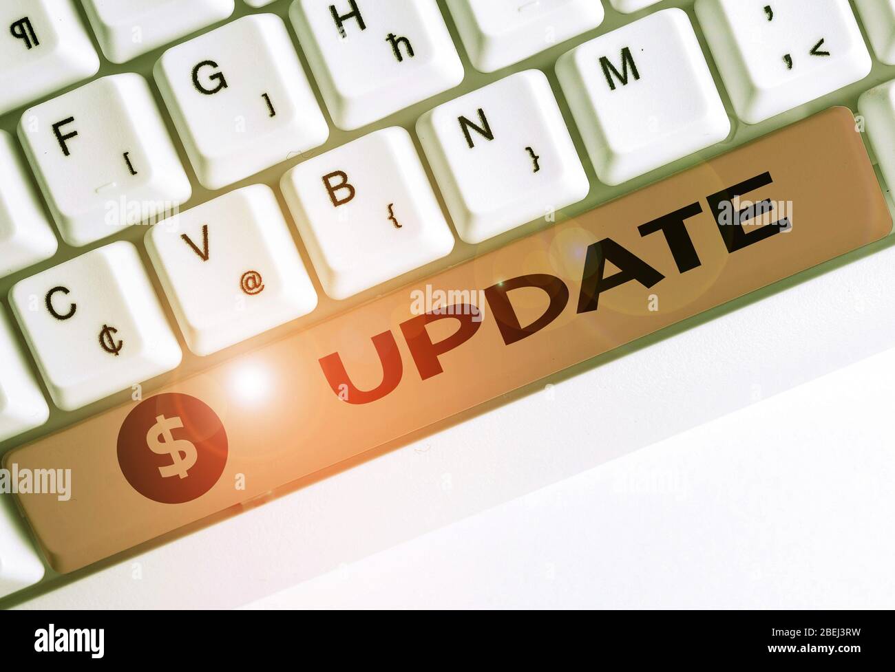 Handwriting text writing Update. Conceptual photo make something more modern or up to date like ...