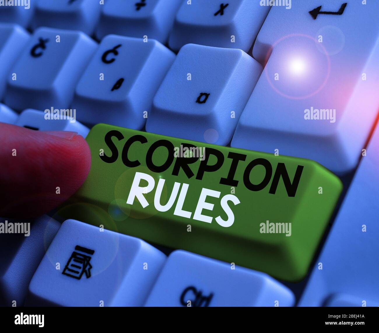 Conceptual hand writing showing Scorpion Rules. Concept meaning ...
