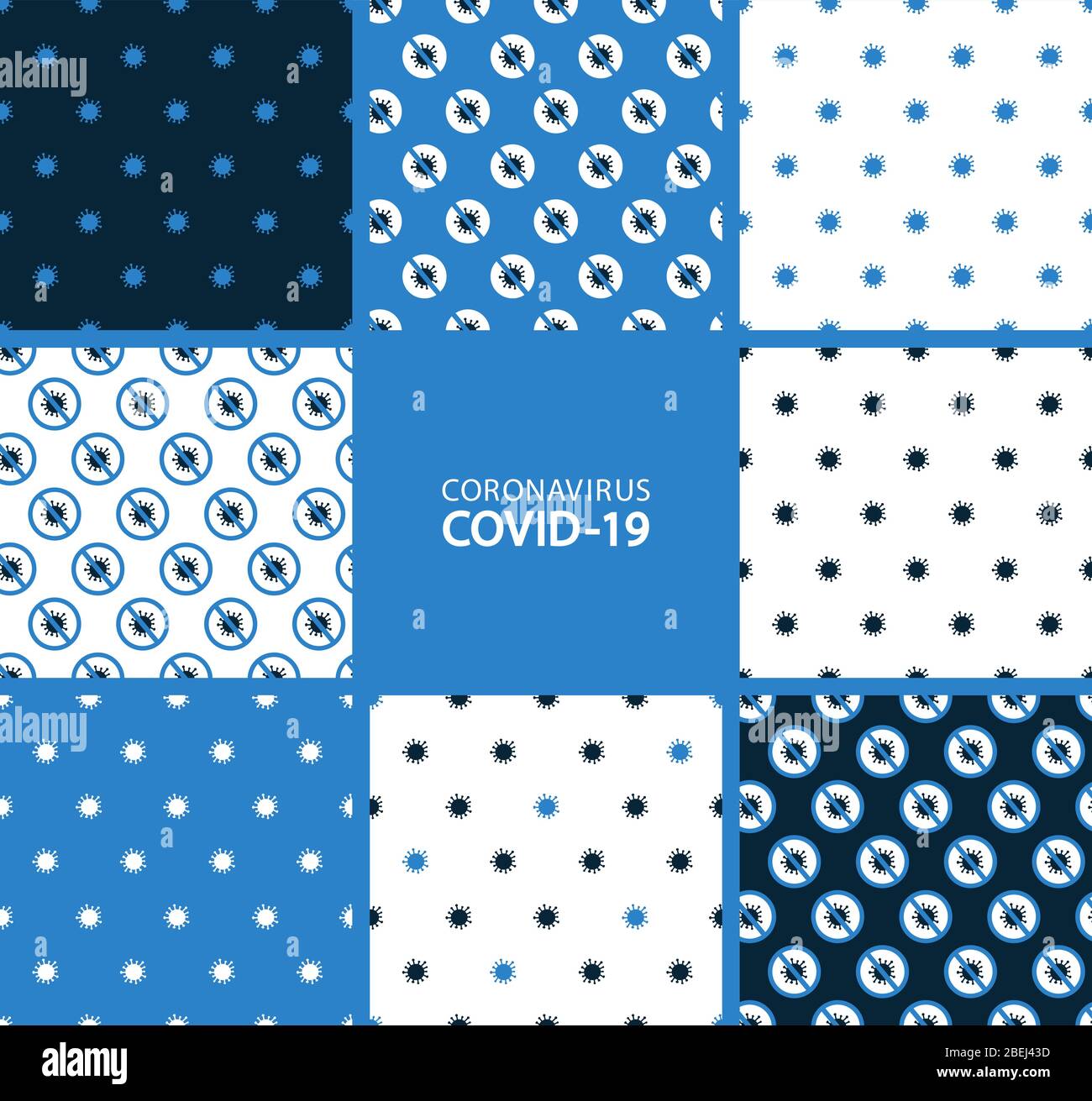 Set of vector seamless patterns in flat style. Endless texture. Stop ...