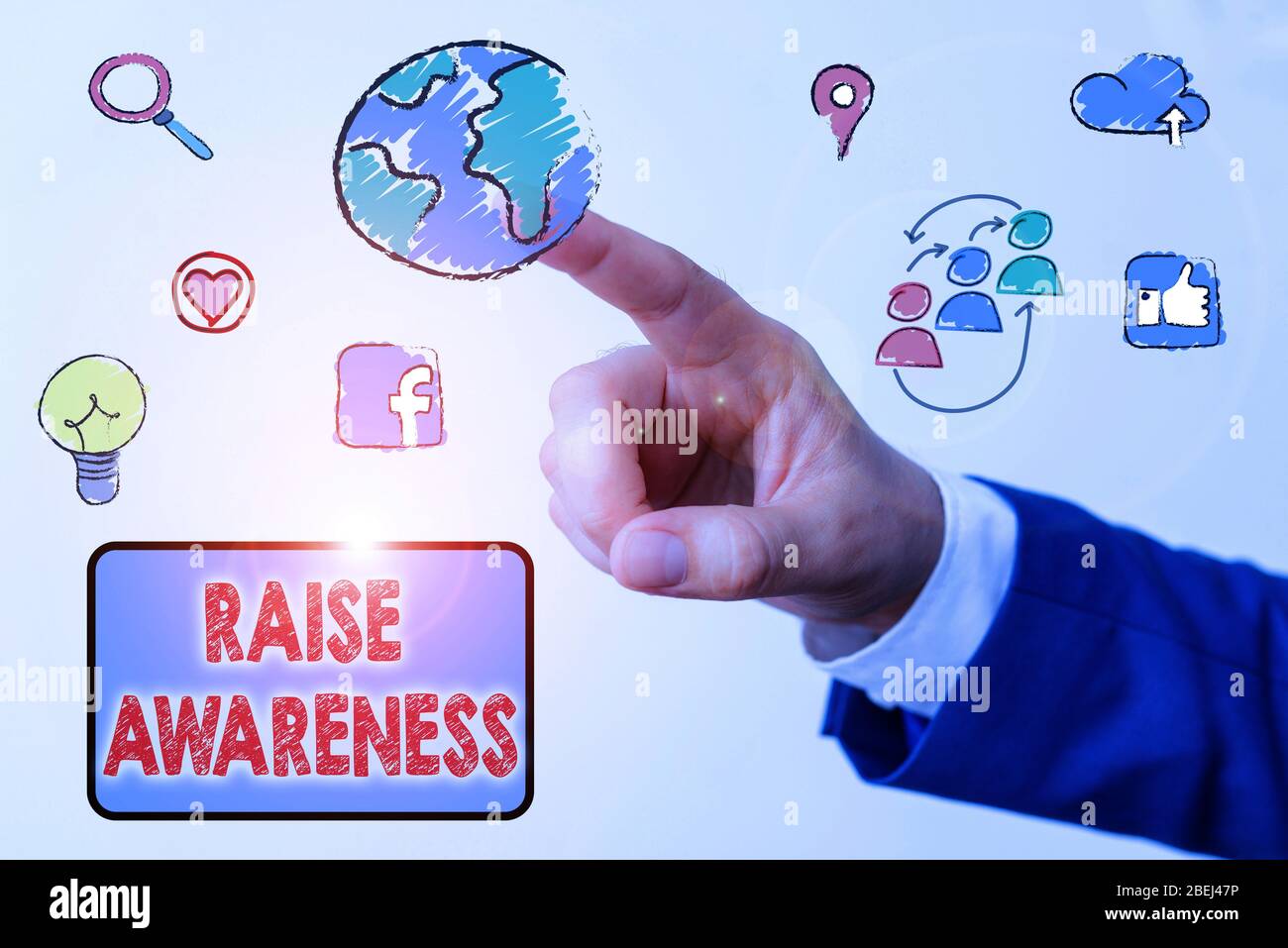 Conceptual hand writing showing Raise Awareness. Concept meaning ...