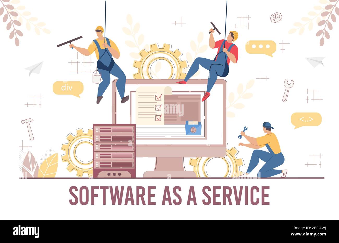 Software Service System Development Update Test Stock Vector Image ...