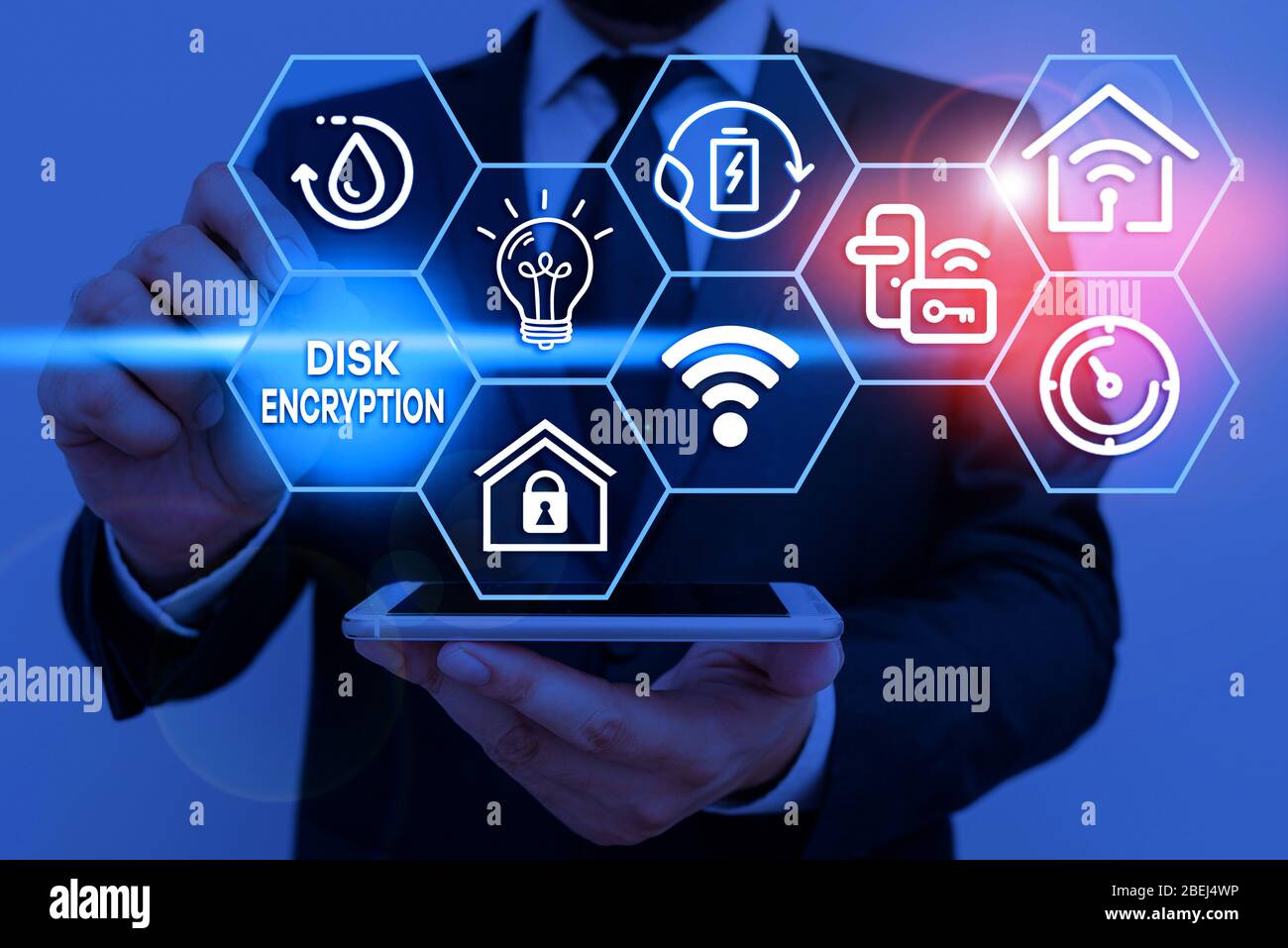 Writing note showing Disk Encryption. Business concept for the security mechanism used to ...