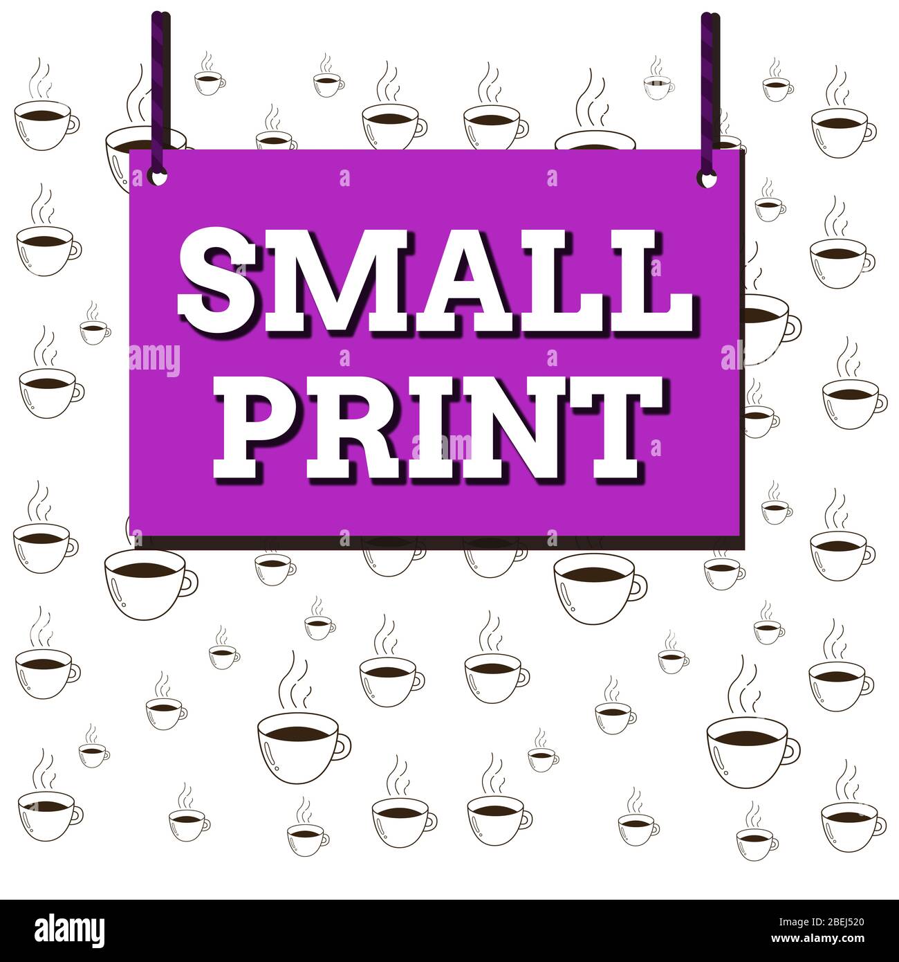 Writing note showing Small Print. Business concept for document that ...