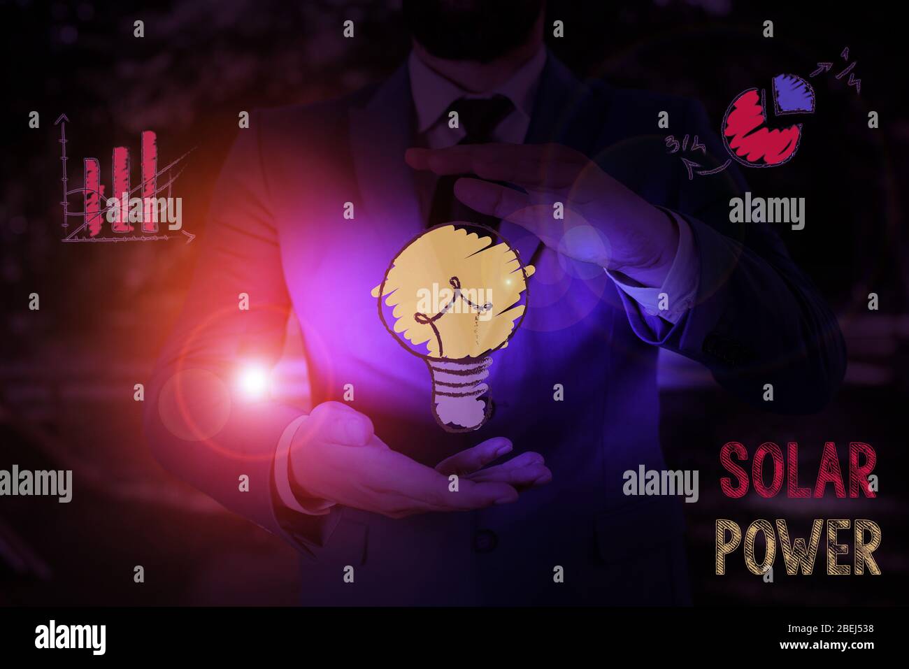 Handwriting text Solar Power. Conceptual photo the electricity produced ...