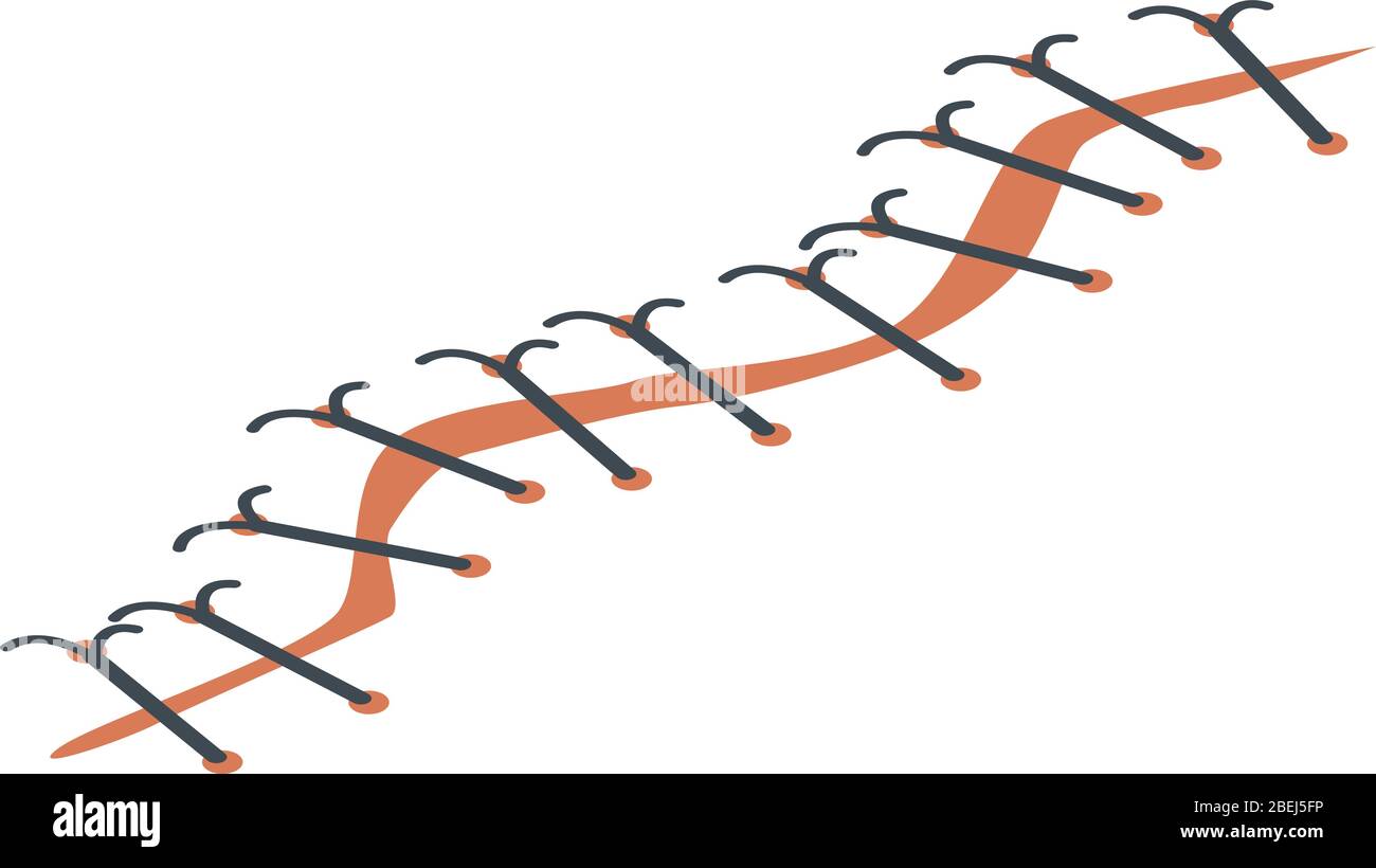 Incision suture icon, isometric style Stock Vector Image & Art - Alamy
