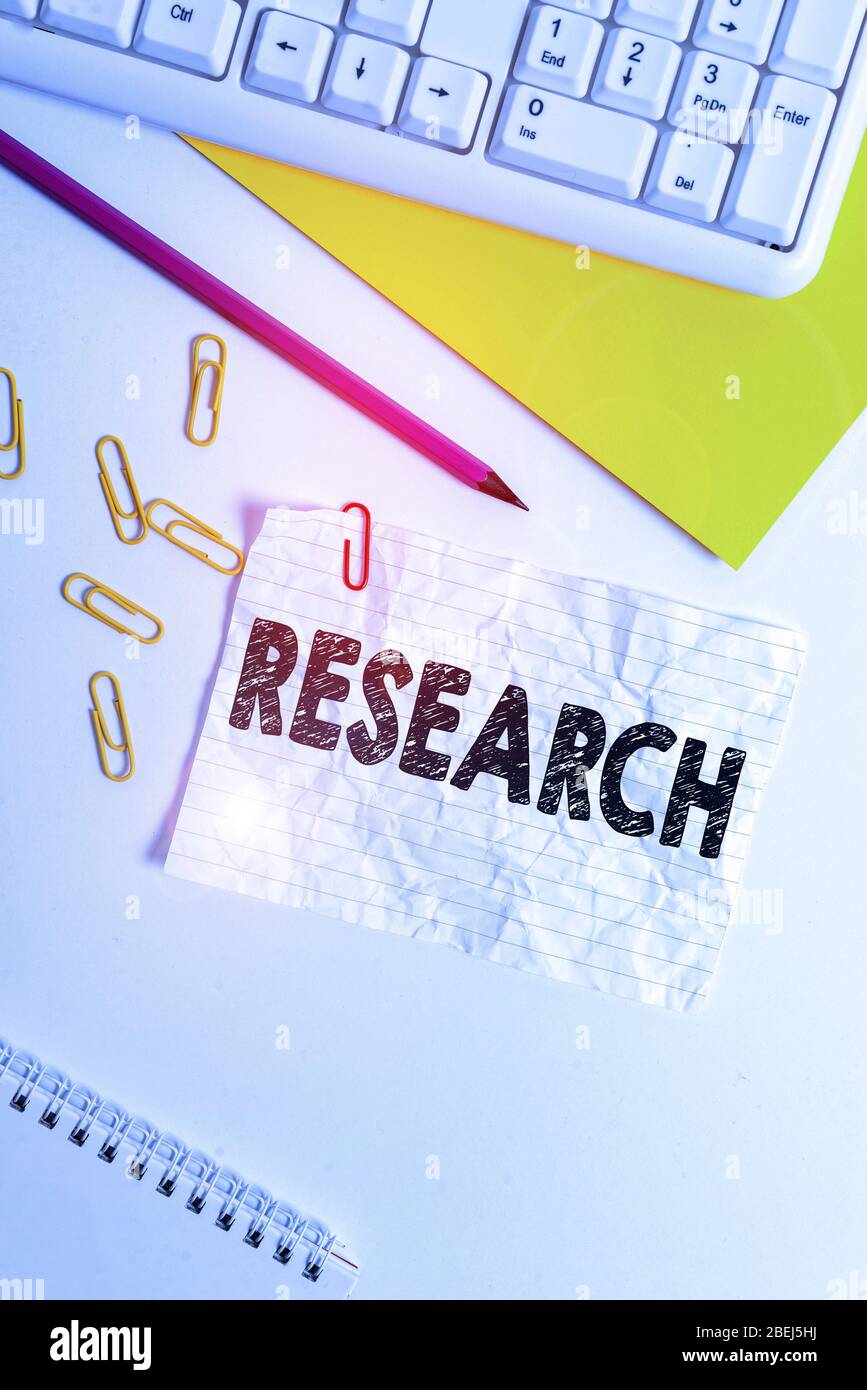 Word writing text Research. Business photo showcasing systematic ...