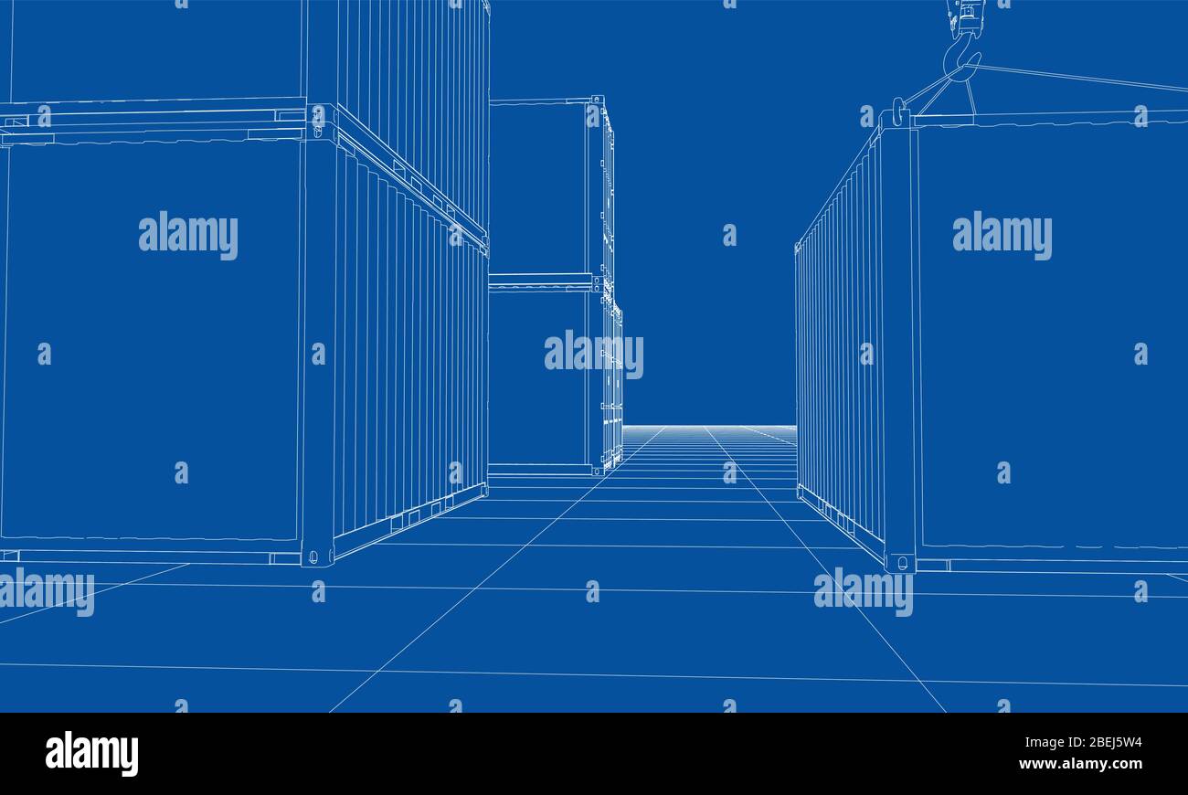 Industrial container freight containers Stock Vector Images - Alamy