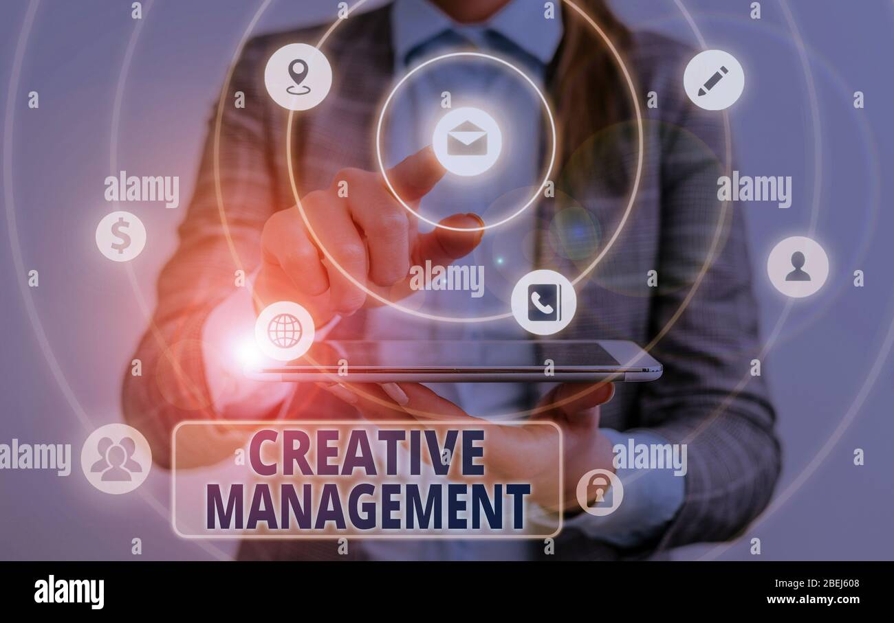 Conceptual hand writing showing Creative Management. Concept meaning ...