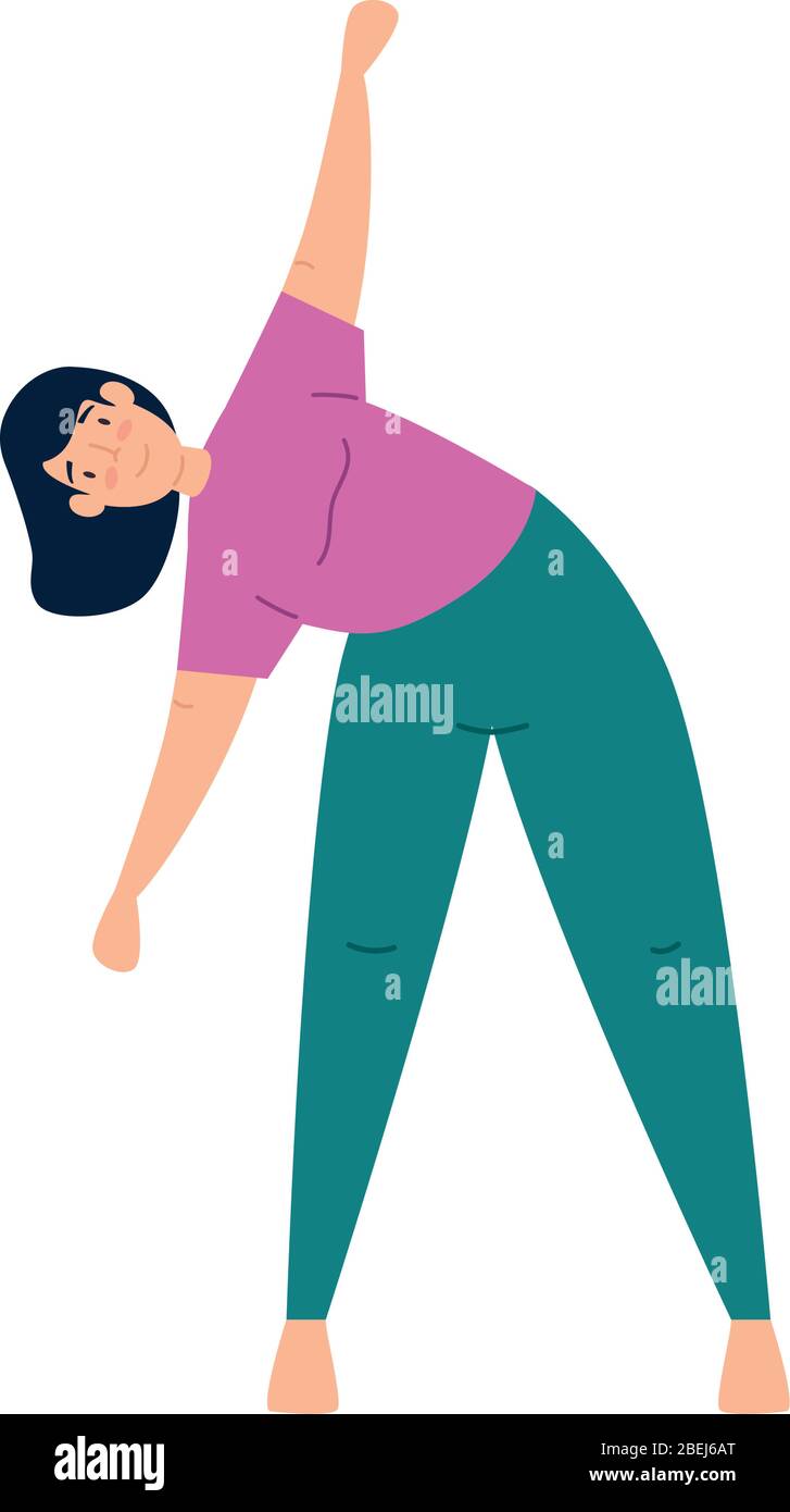 Female athlete performing stretching exercise Stock Vector Images - Alamy