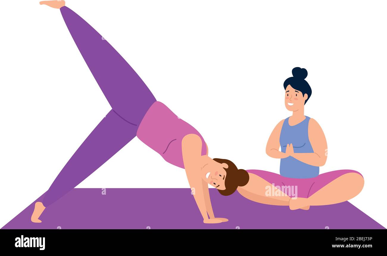 Female athlete performing stretching exercise Stock Vector Images - Alamy