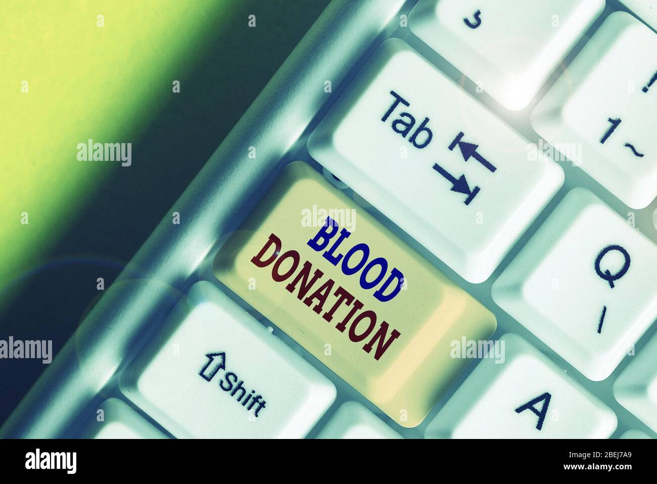 Handwriting text Blood Donation. Conceptual photo Process of collecting ...