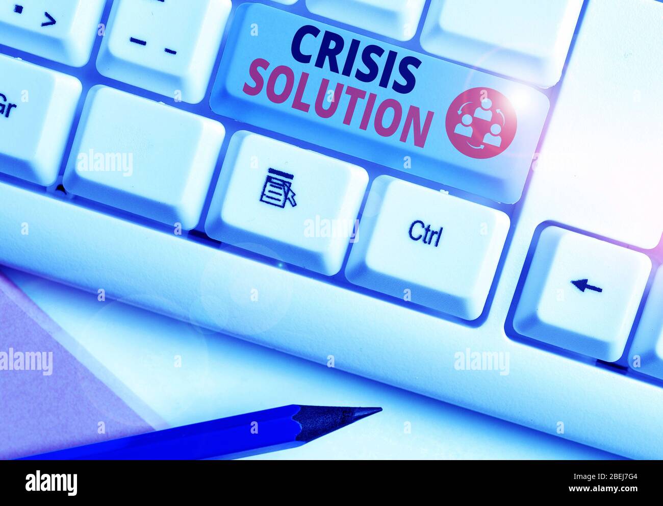 Handwriting text writing Crisis Solution. Conceptual photo process by ...