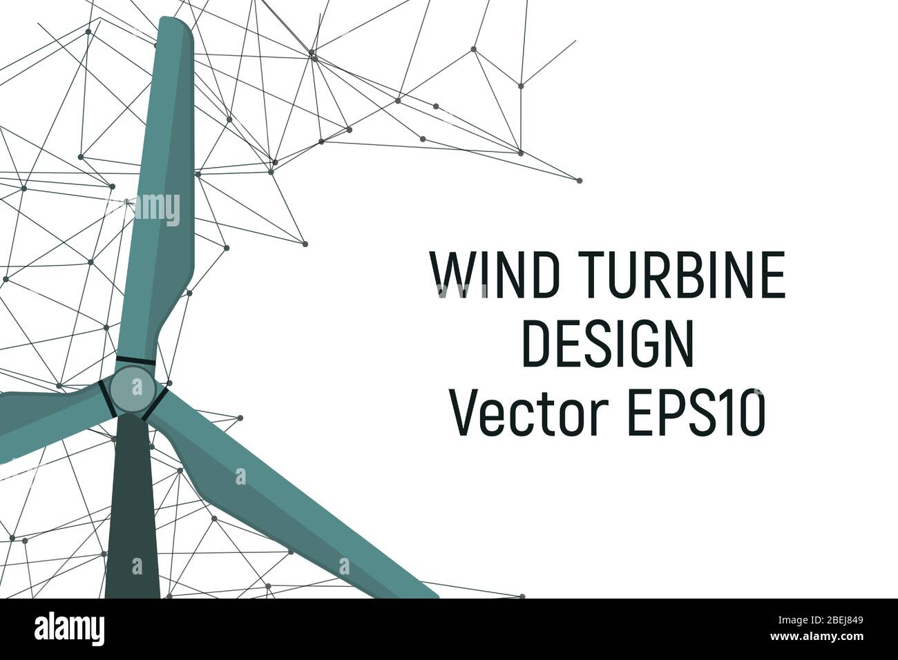 Wind generator. Electric energy. Vector illustration Modern industry ...