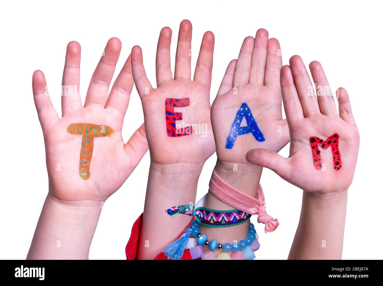 Children team building hi-res stock photography and images - Alamy