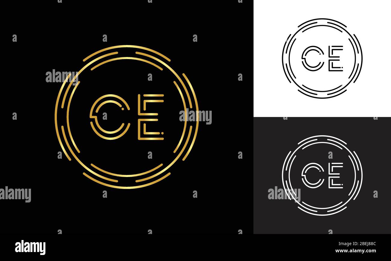 Initial CE Letter Logo Business Typography Vector Template. Digital Abstract Letter CE Logo ...