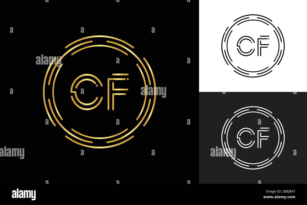 Initial CF Letter Logo Business Typography Vector Template. Digital ...
