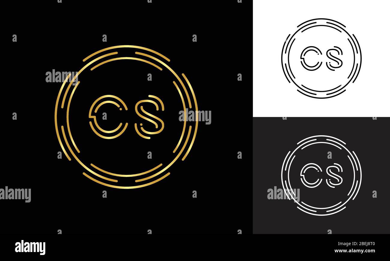 Initial CS Letter Logo Business Typography Vector Template. Digital ...