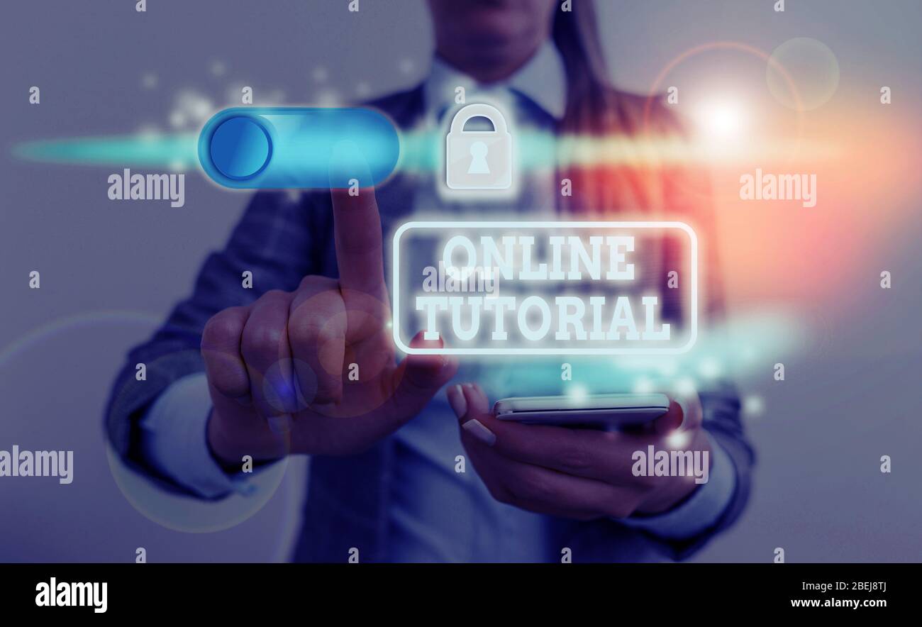 Conceptual hand writing showing Online Tutorial. Concept meaning ...