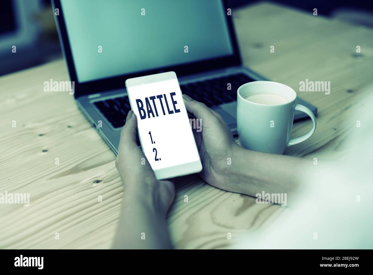 Handwriting text writing Battle. Conceptual photo violent fight between ...