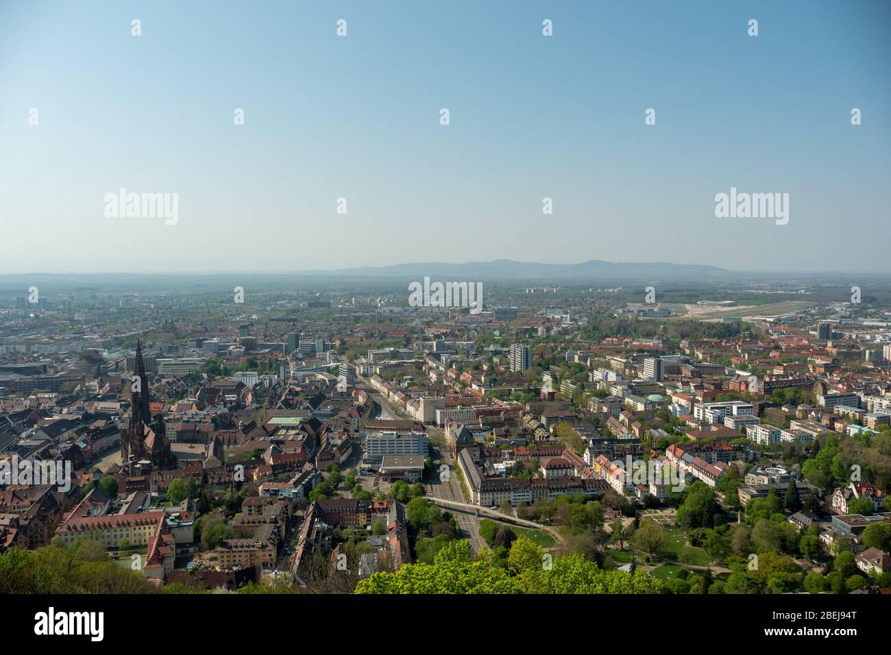 View from Schlossberg Tower towards Freiburg Stock Photo - Alamy