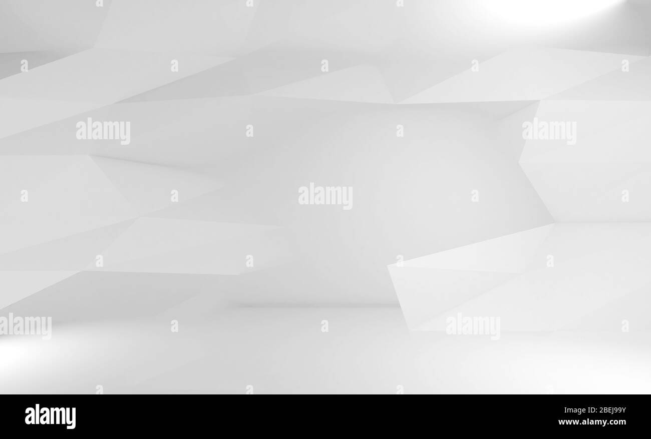 Abstract white cgi background. Polygonal pattern, 3d rendering ...