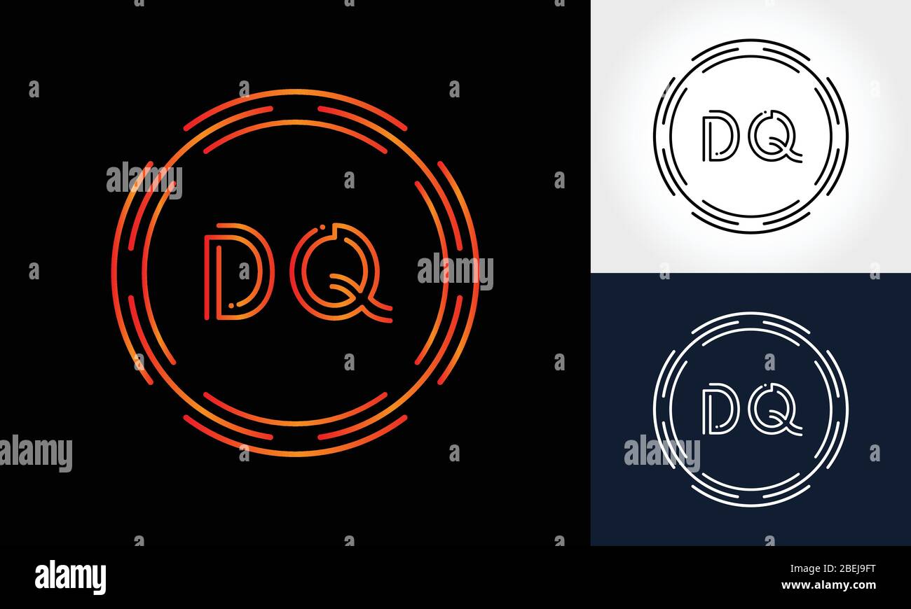 Initial DQ Letter Logo With Creative Modern Business Typography Vector ...