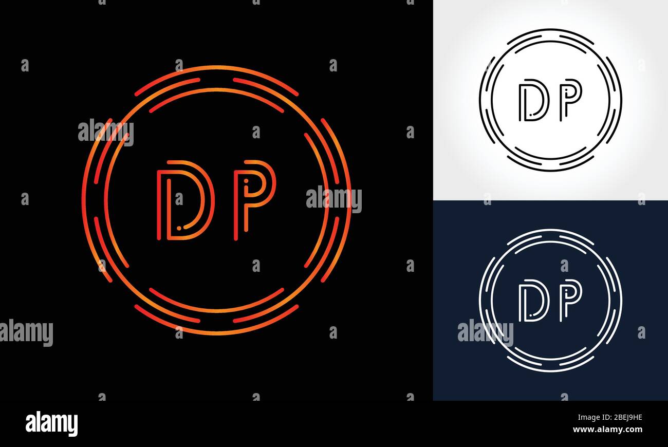Initial DP Letter Logo With Creative Modern Business Typography Vector ...