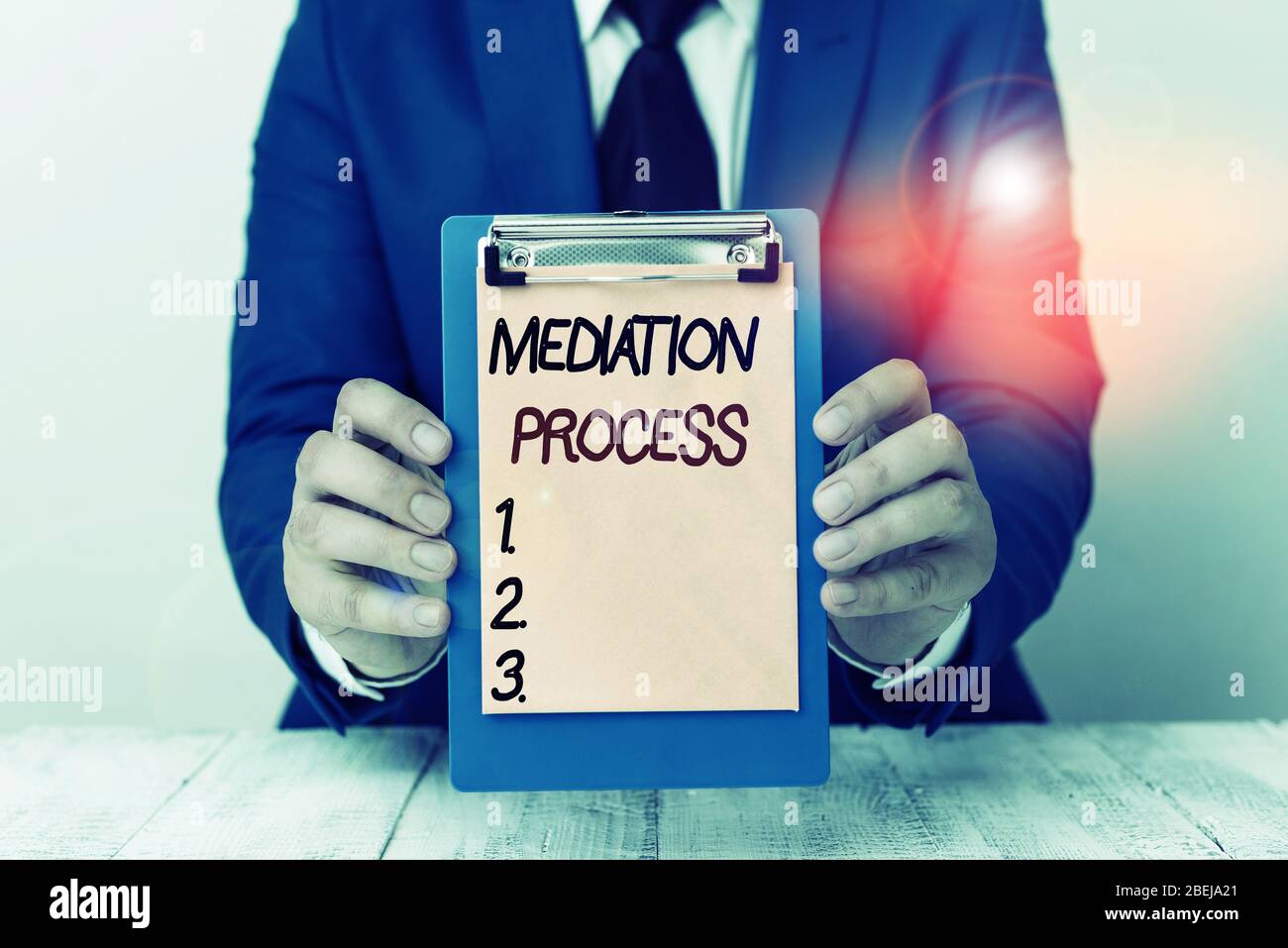 Writing note showing Mediation Process. Business concept for informal ...