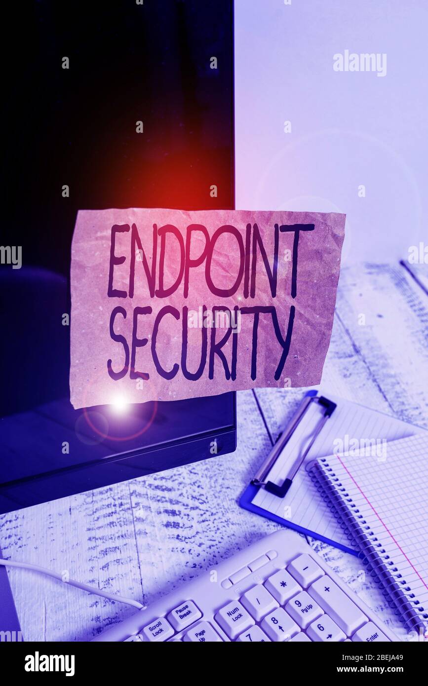 Conceptual hand writing showing Endpoint Security. Concept meaning the ...