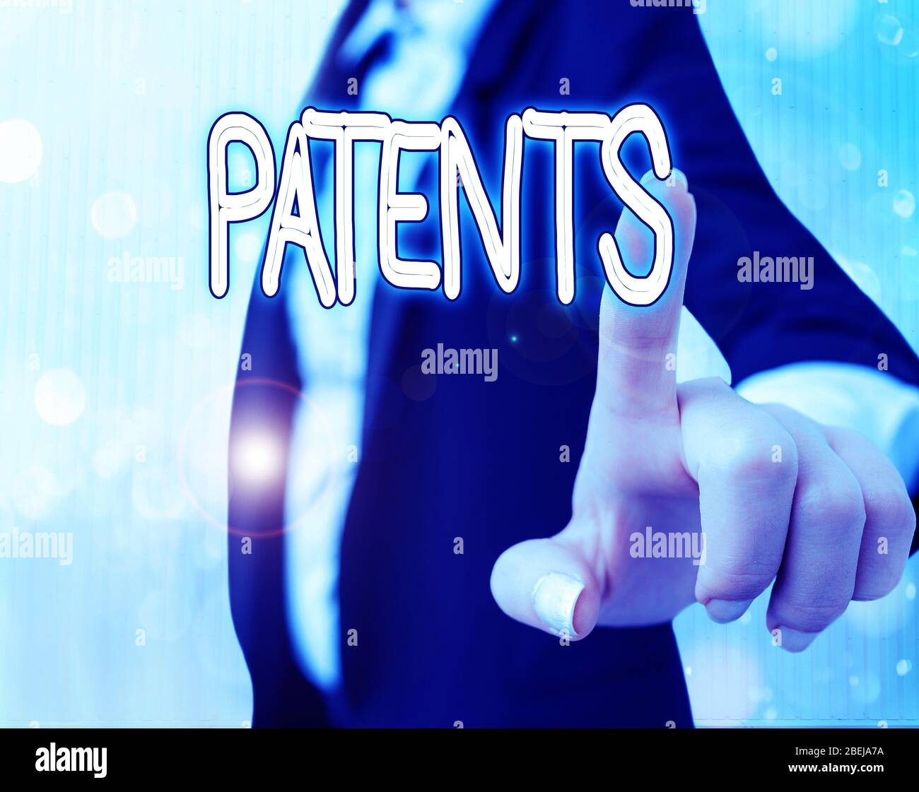Text sign showing Patents. Business photo text government authority or ...