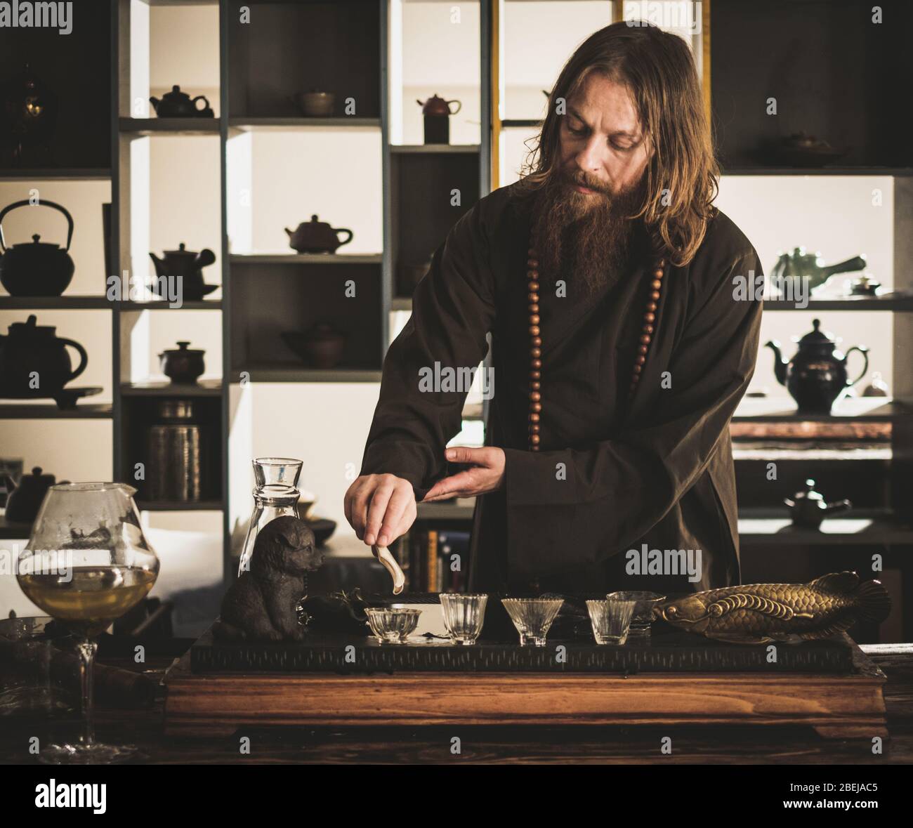 Tea ceremony is performed by tea master Stock Photo - Alamy