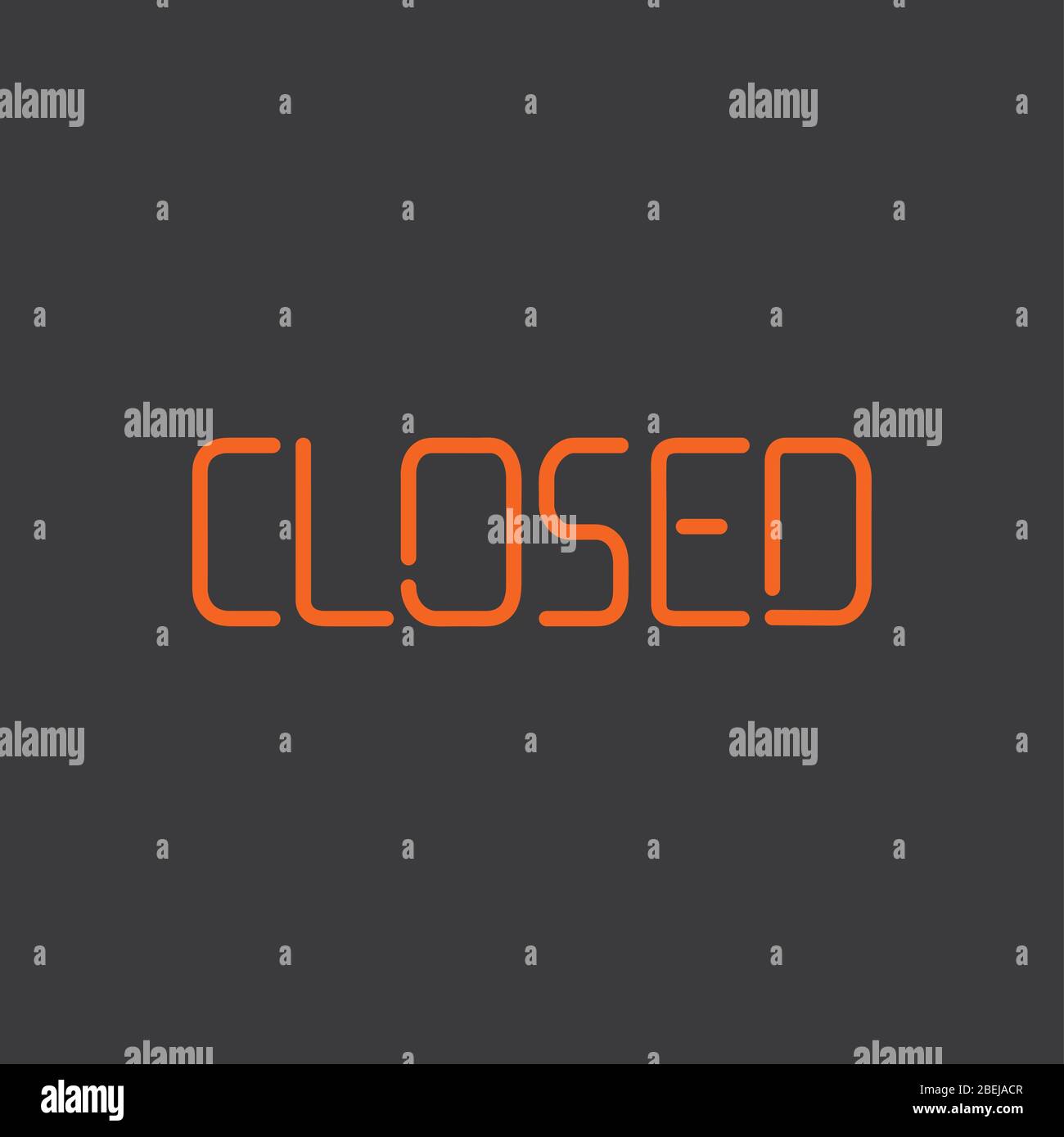 Closed neon Stock Vector Images - Alamy