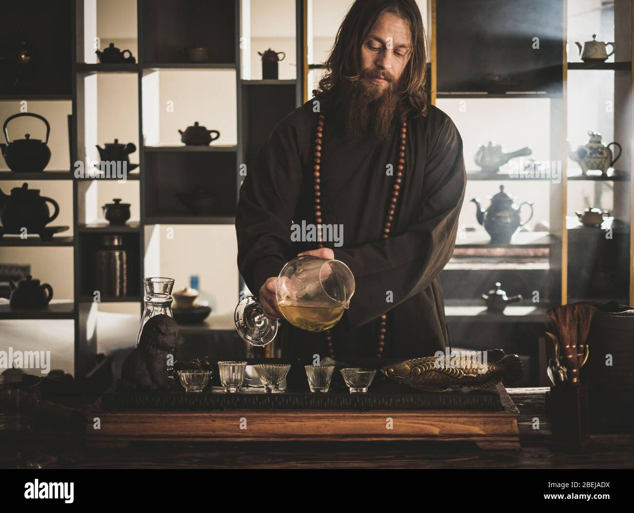 Tea ceremony is performed by tea master Stock Photo - Alamy