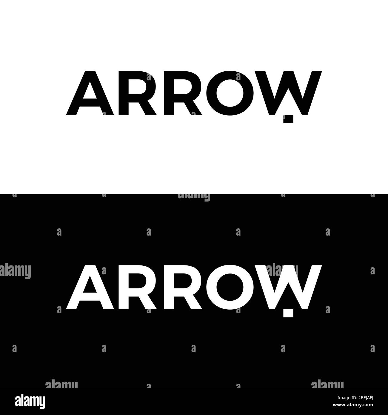 Arrow Typography Word Letter Logo Design Vector Template. Arrow Word ...