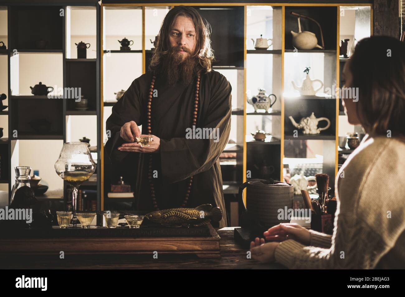 Tea ceremony is performed by tea master Stock Photo - Alamy