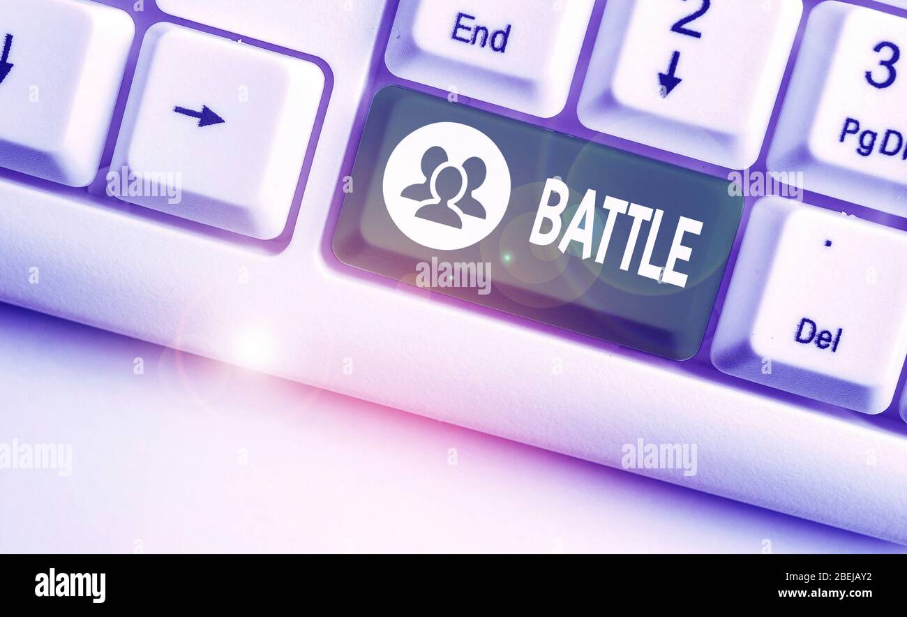 Word writing text Battle. Business photo showcasing violent fight ...