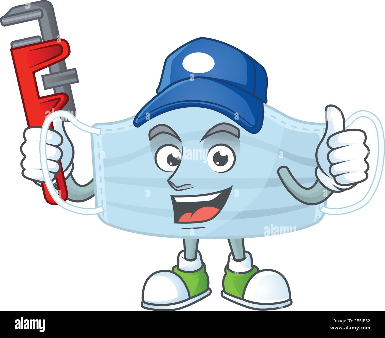 Plumber in medical mask Stock Vector Images - Alamy