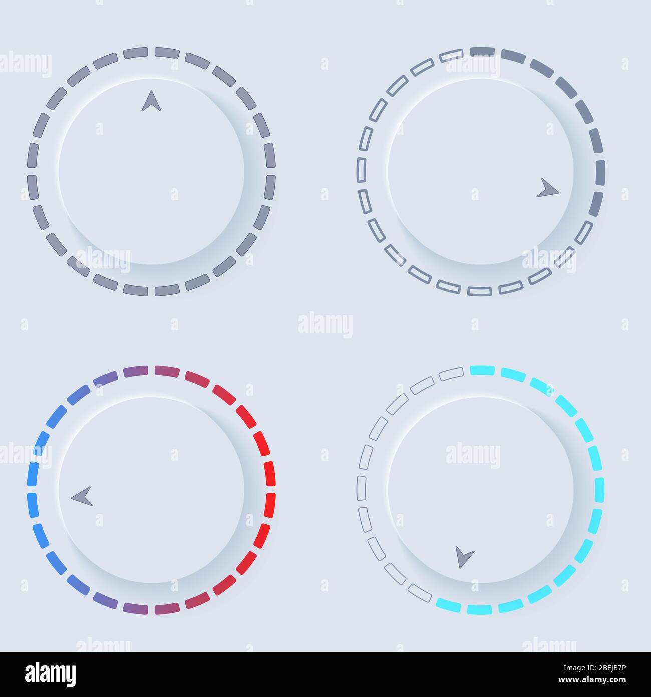 Newmorphic UI circle light set Stock Vector Image & Art - Alamy