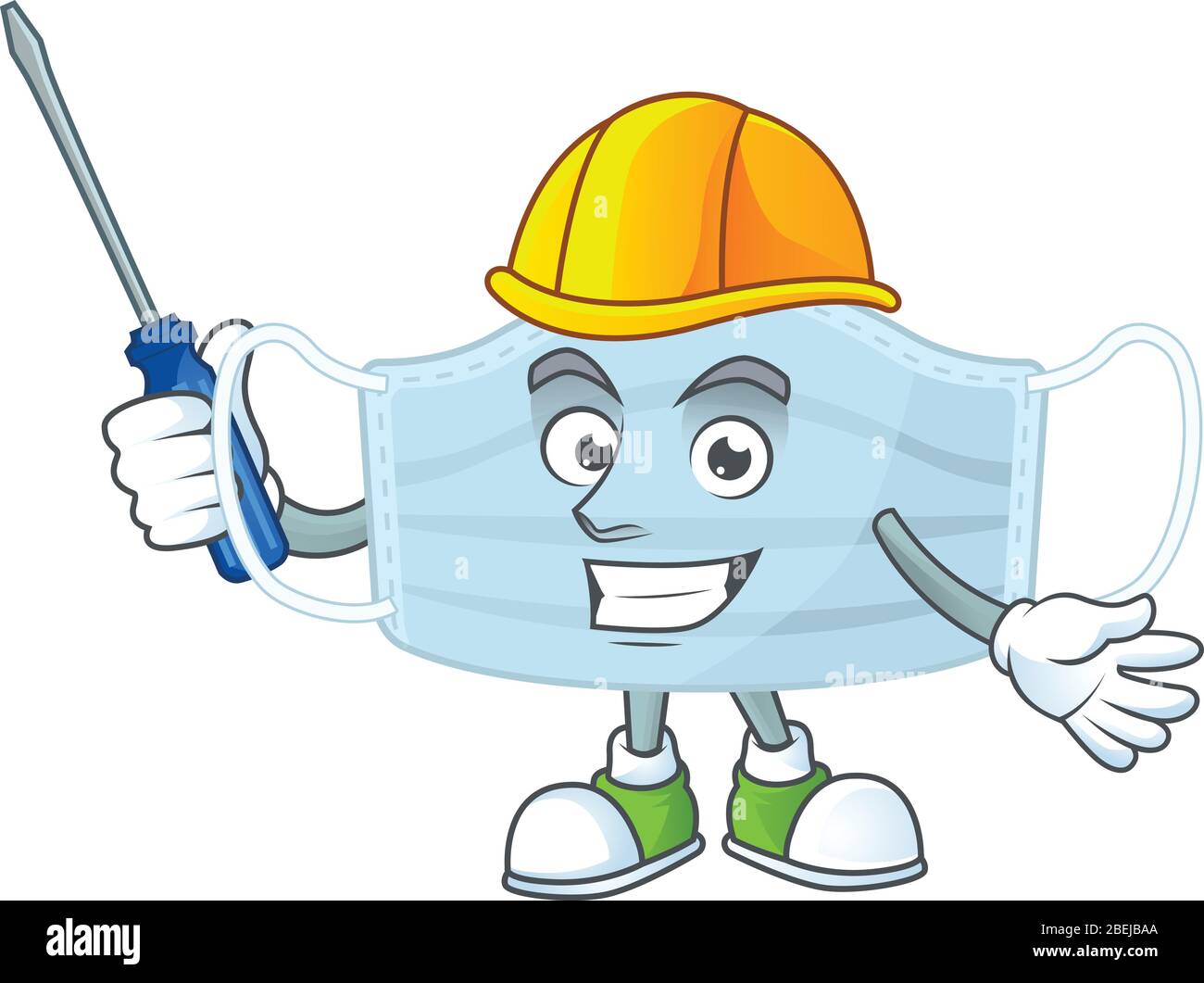 Smart automotive surgery mask presented in mascot design style Stock ...